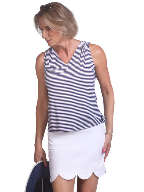 Kitty Tank Top Navy Stripe – AnaClare